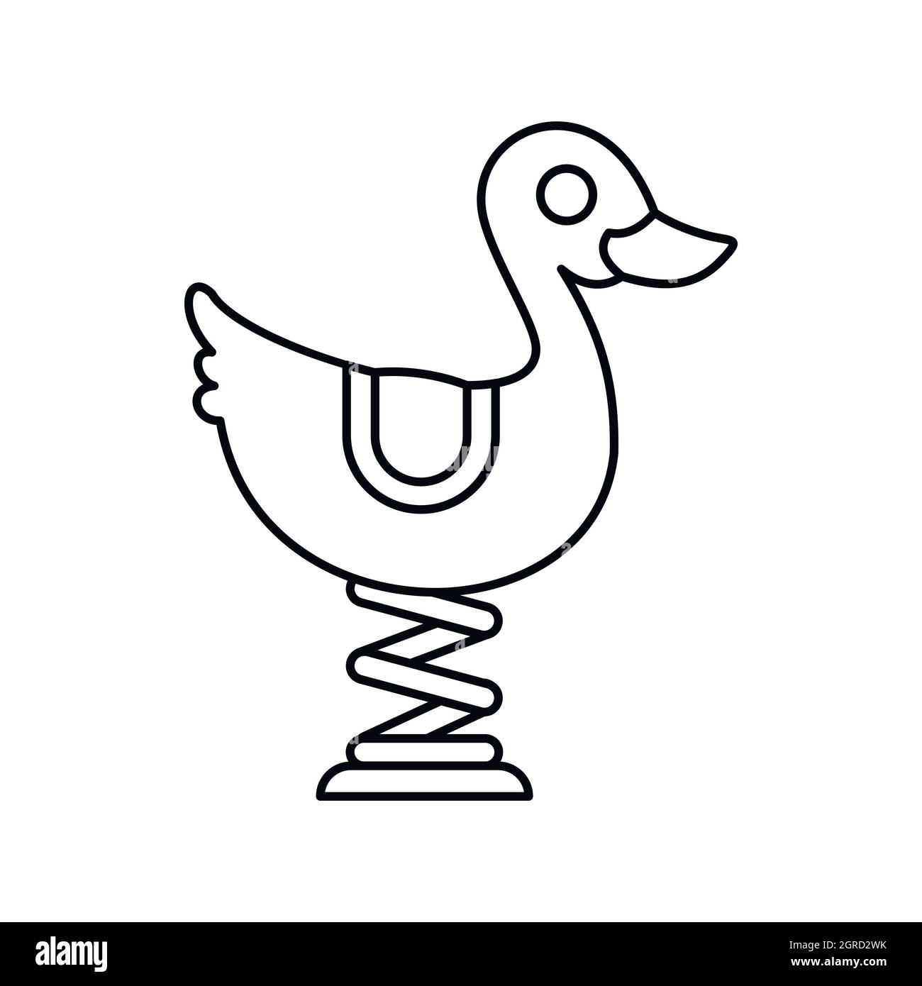 Duck spring see saw icon, outline style Stock Vector Image & Art - Alamy