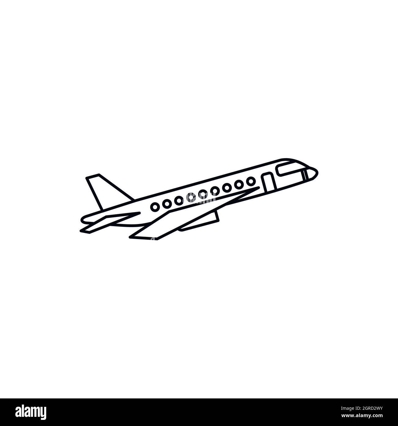 Passenger airliner icon, outline style Stock Vector Image & Art - Alamy
