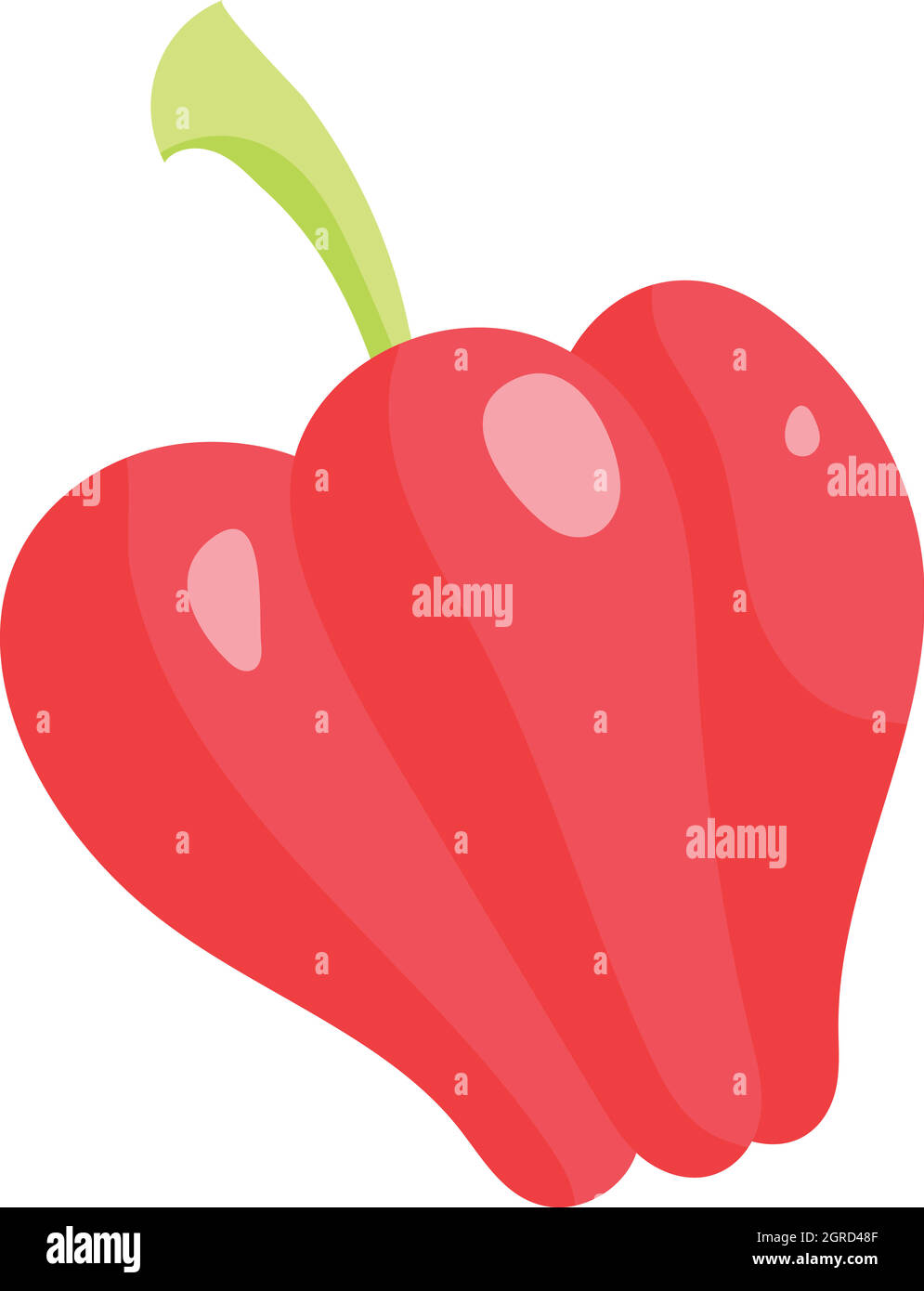 Sweet ripe red bell pepper icon, cartoon style Stock Vector Image & Art ...