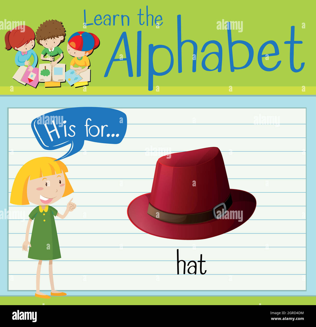 Flashcard letter H is for hat Stock Vector Image & Art - Alamy