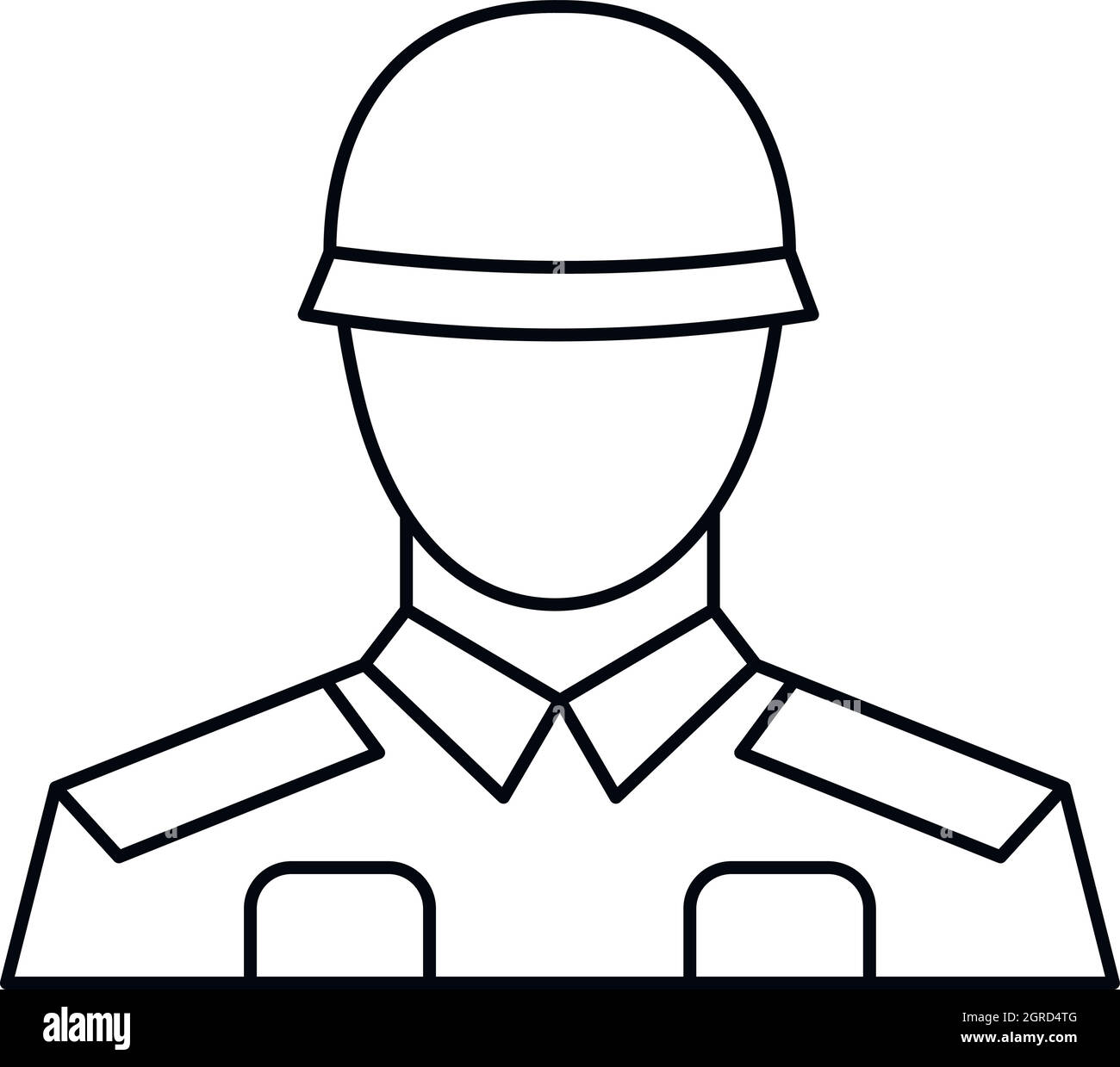 Soldier icon, outline style Stock Vector Image & Art - Alamy