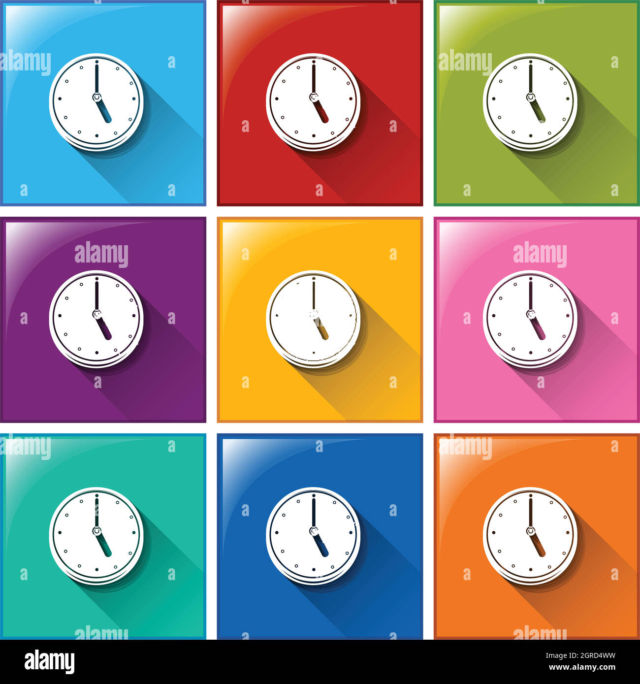 Red 5 oclock 5 Stock Vector Images - Alamy