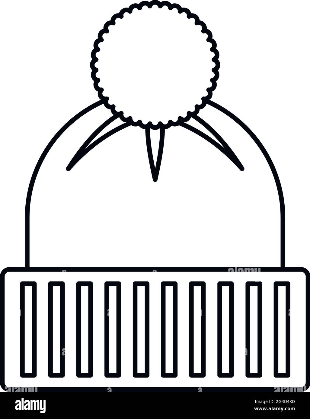 Knitted hat icon, outline style Stock Vector Image & Art - Alamy