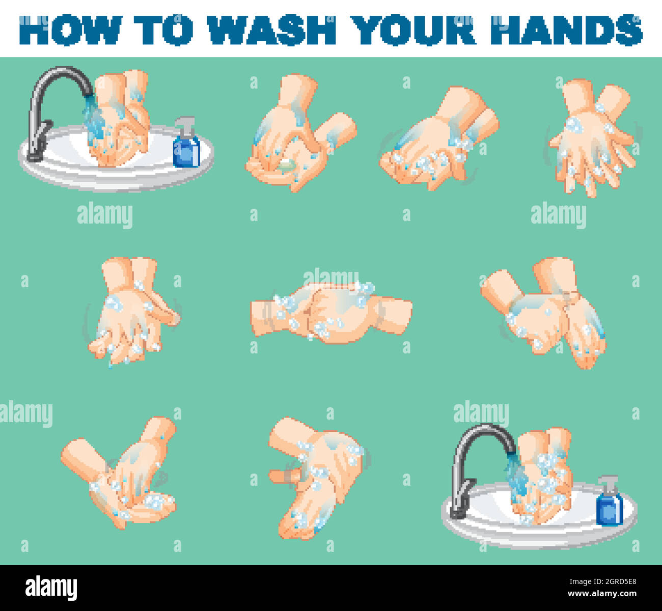 Wash hands poster hi-res stock photography and images - Alamy