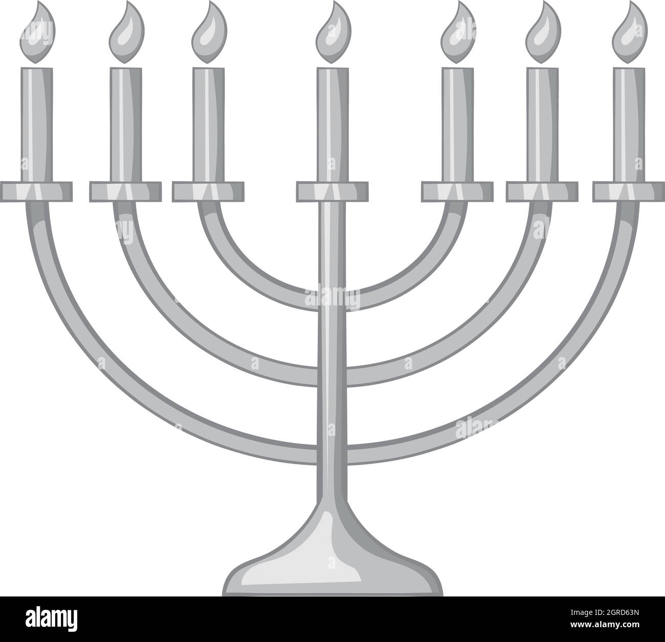 Menorah vector icon hanukkah Stock Vector Images - Alamy