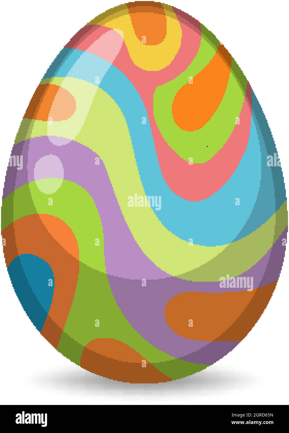 Easter theme with decorated egg in colorful patterns Stock Vector Image ...