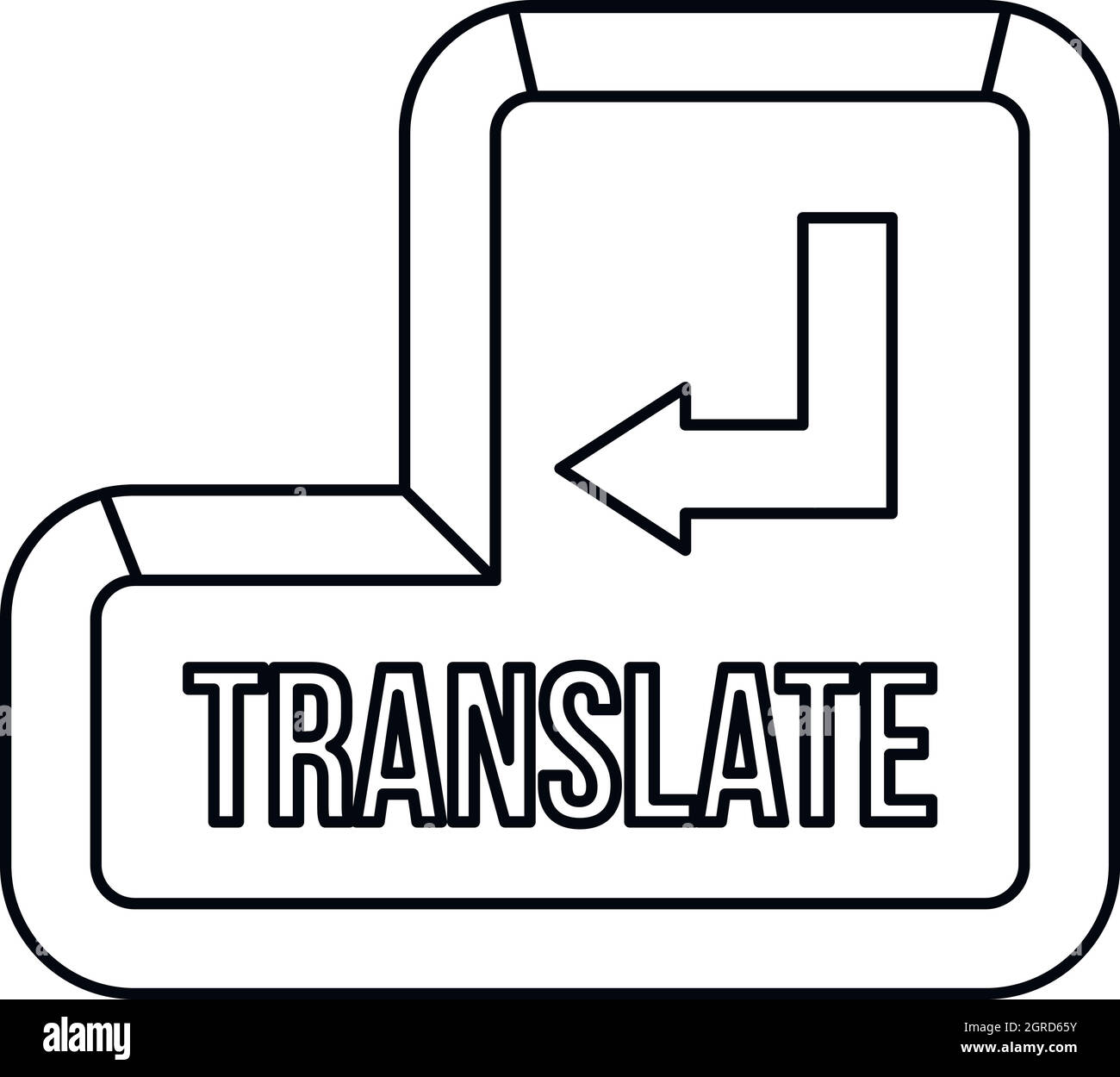 Translate button icon, outline style Stock Vector Image & Art - Alamy