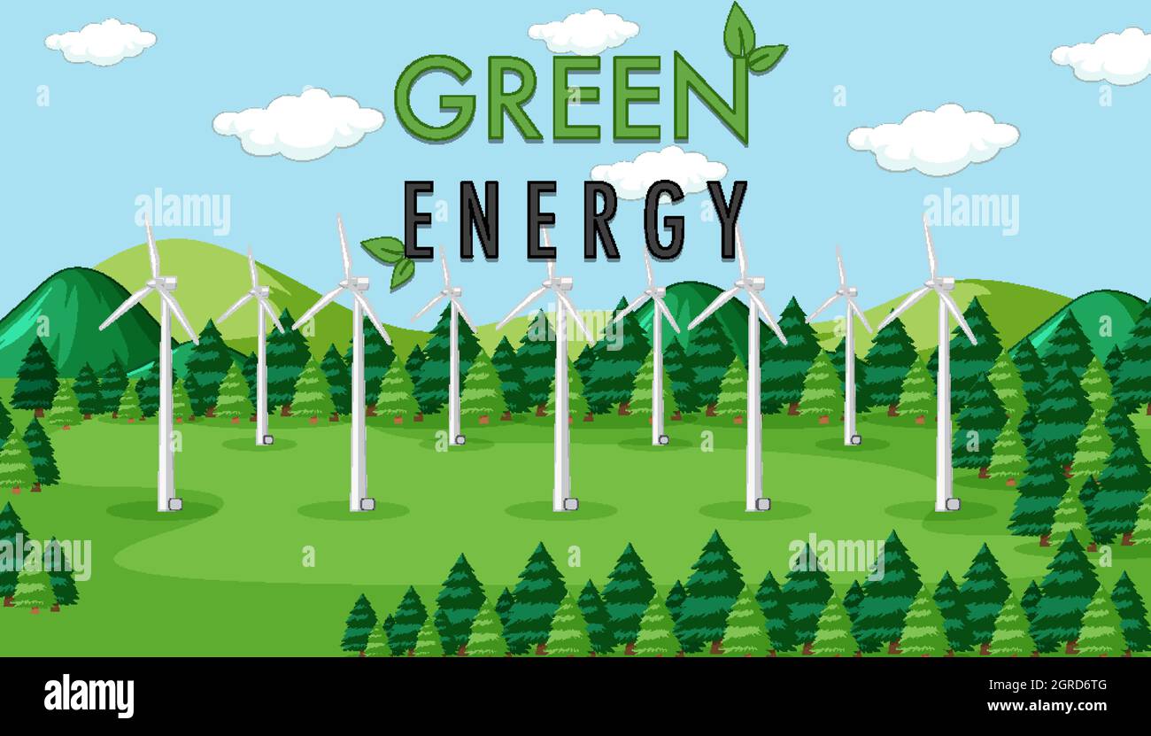 Producing green energy Stock Vector Images - Alamy