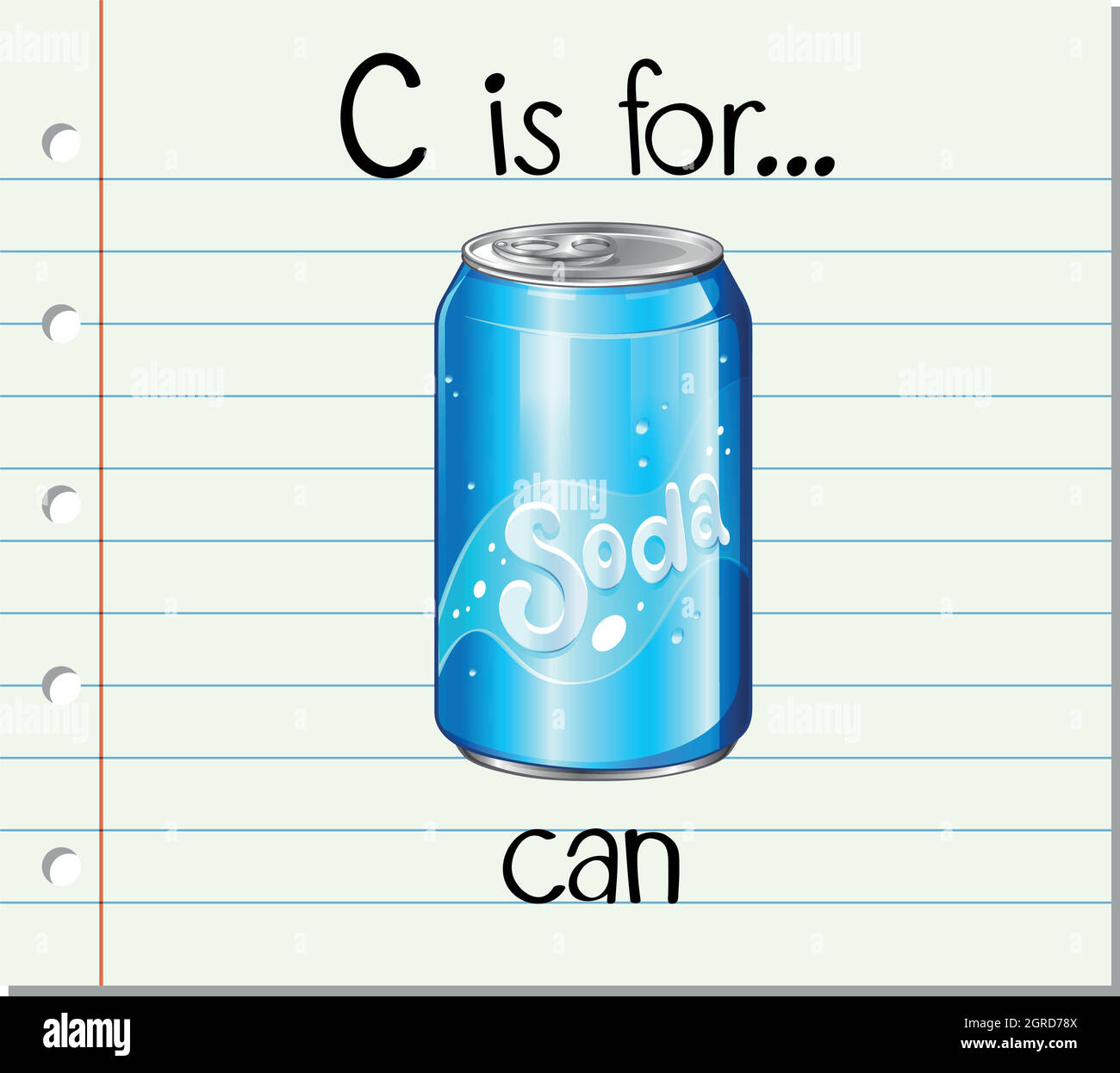Flashcard letter C is for can Stock Vector Image & Art - Alamy