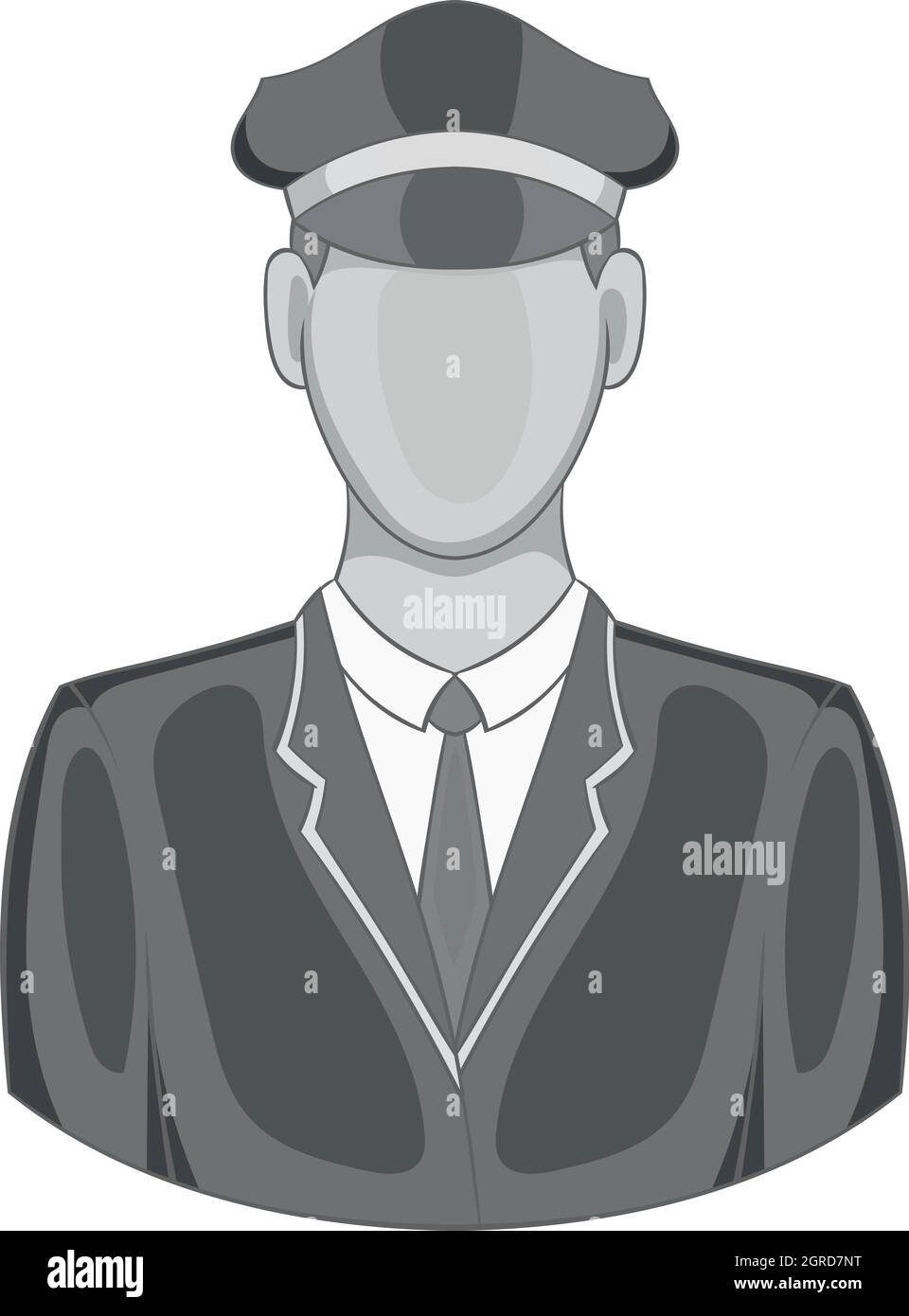 Driver of train icon, black monochrome style Stock Vector Image & Art ...