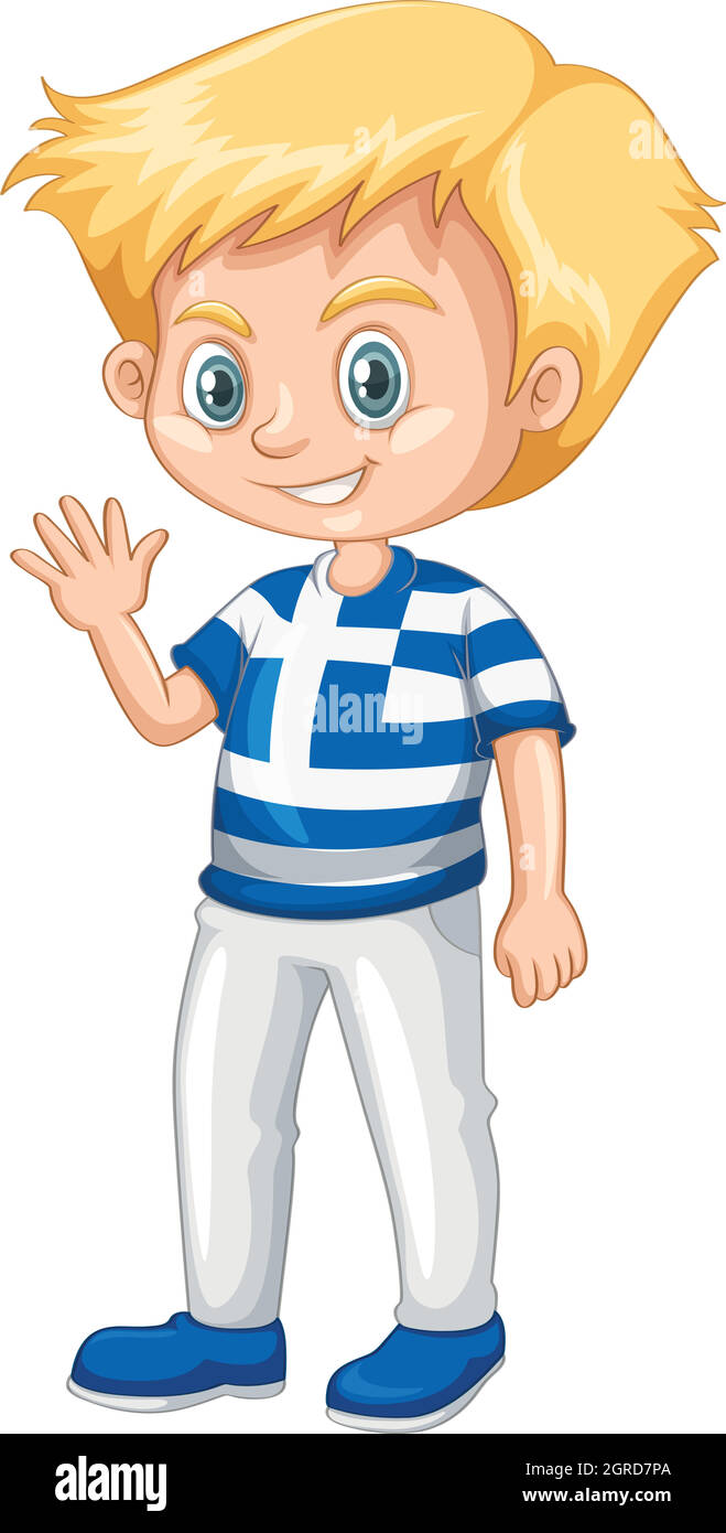 Cute boy waving hand Stock Vector Image & Art - Alamy