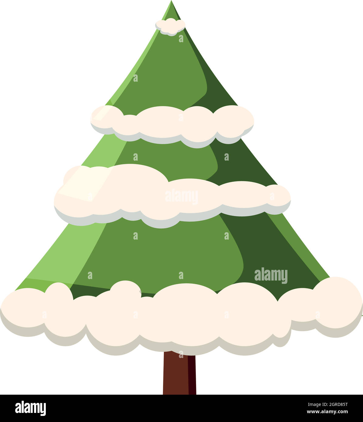 Fur tree in snow icon, cartoon style Stock Vector Image & Art - Alamy