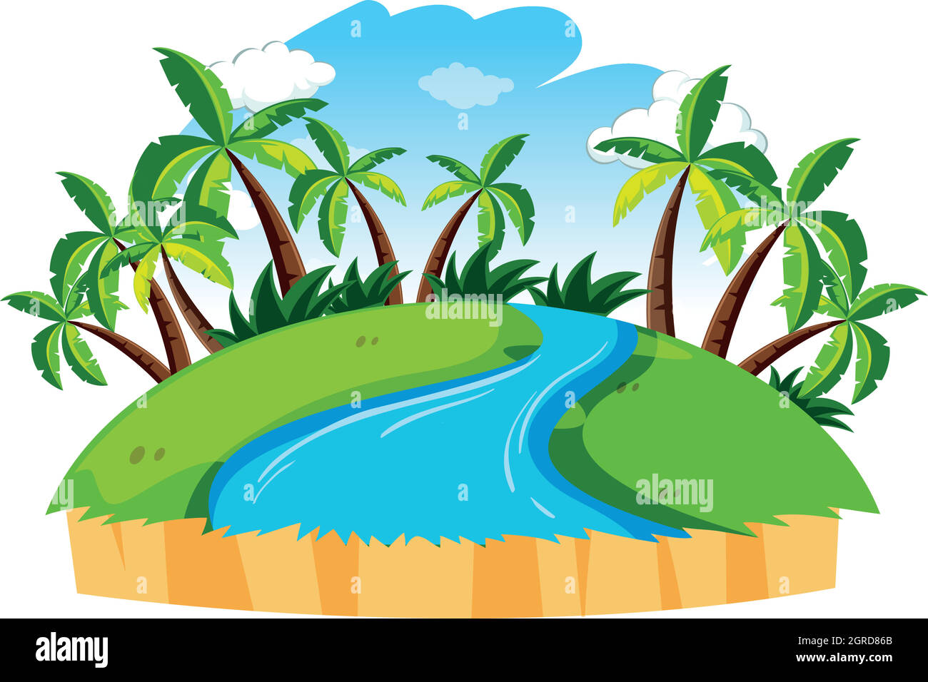 Isolated river nature landscape Stock Vector Image & Art - Alamy