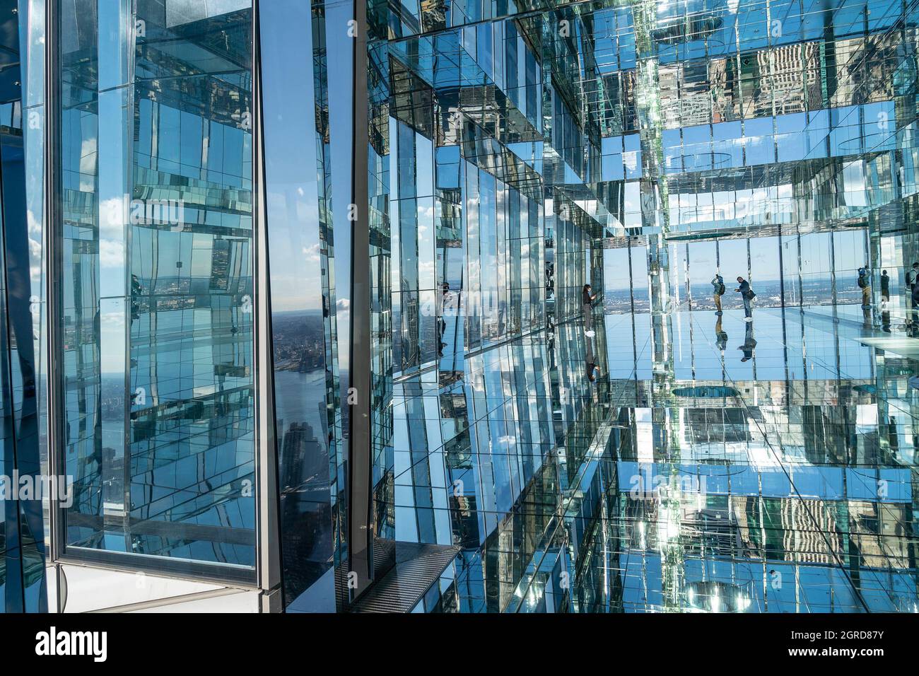 View of the interior of observation deck Summit built on top of One ...