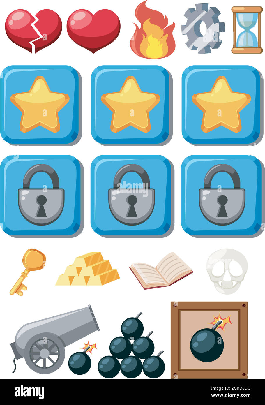 Set of game elements Stock Vector Image & Art - Alamy