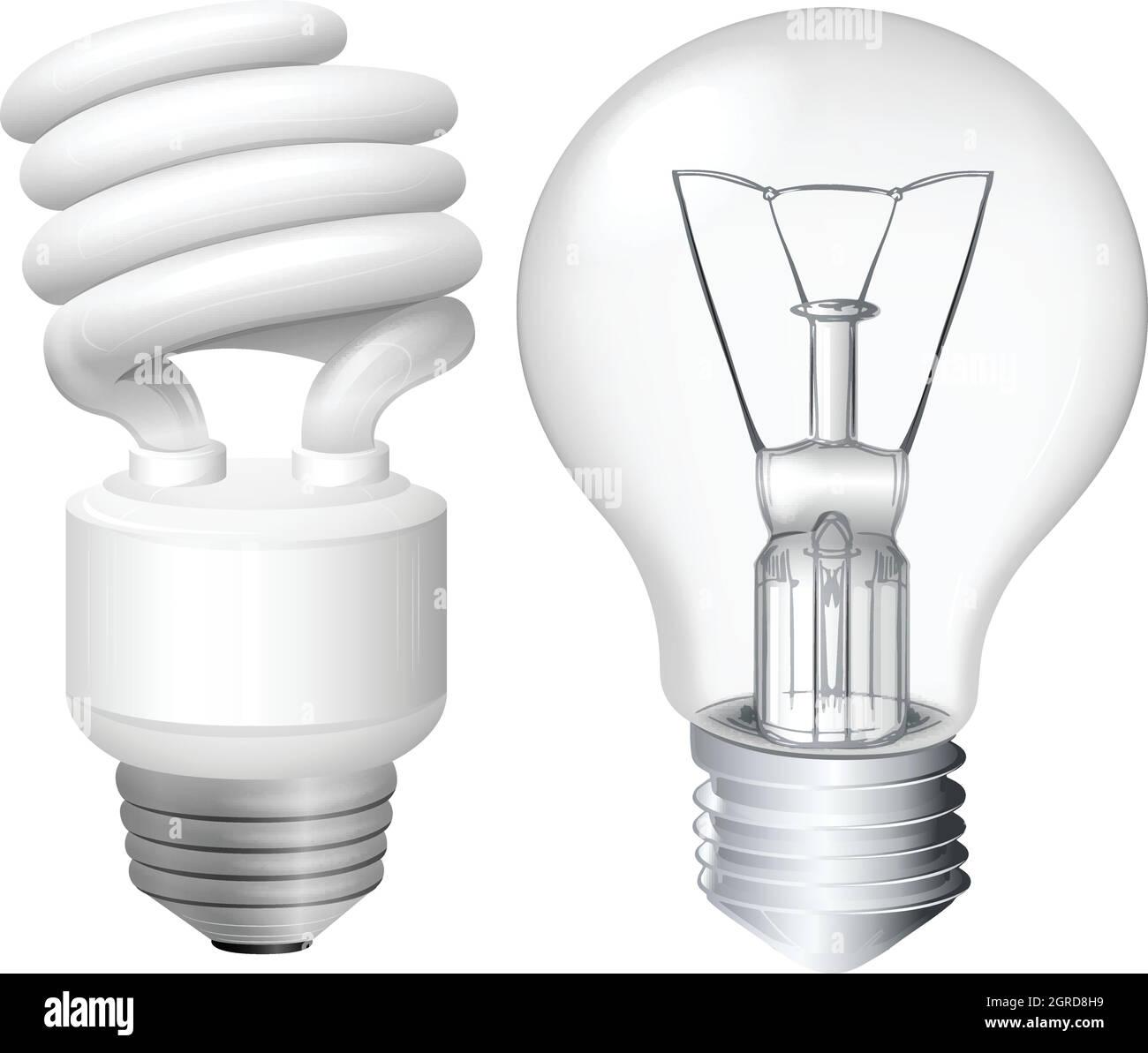 Set of light bulbs Stock Vector Image & Art - Alamy