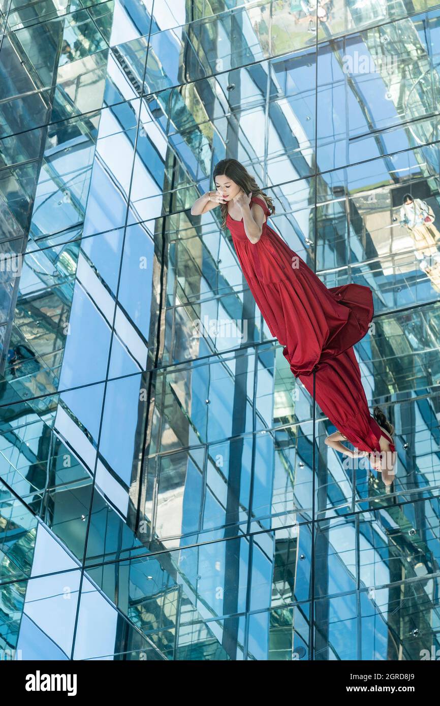 View of the interior of observation deck Summit built on top of One ...