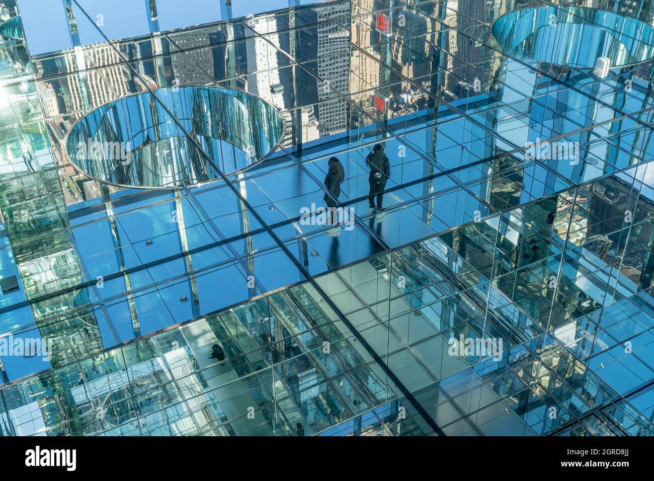 View of the interior of observation deck Summit built on top of One ...