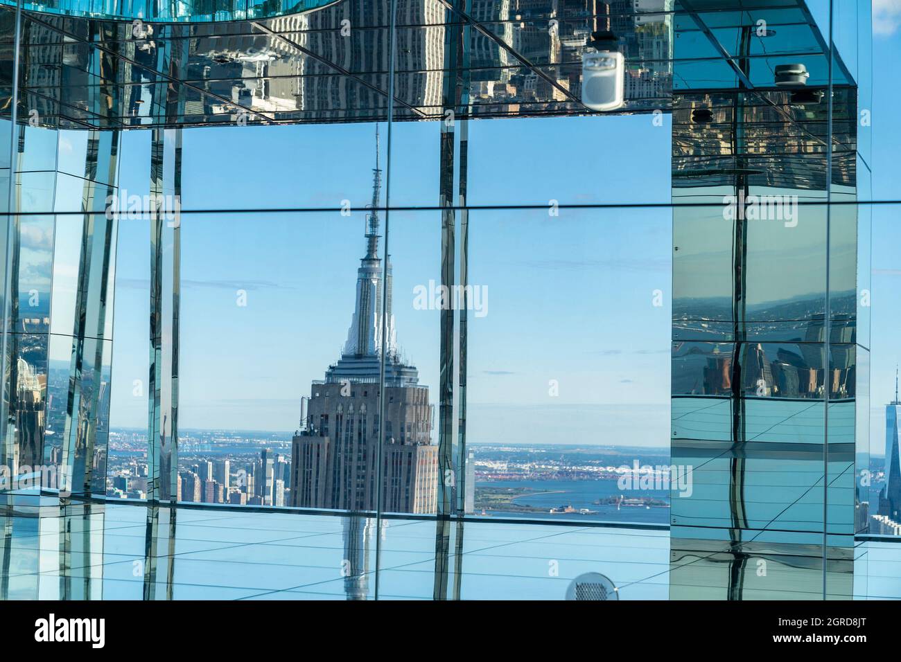 View of the interior of observation deck Summit built on top of One ...
