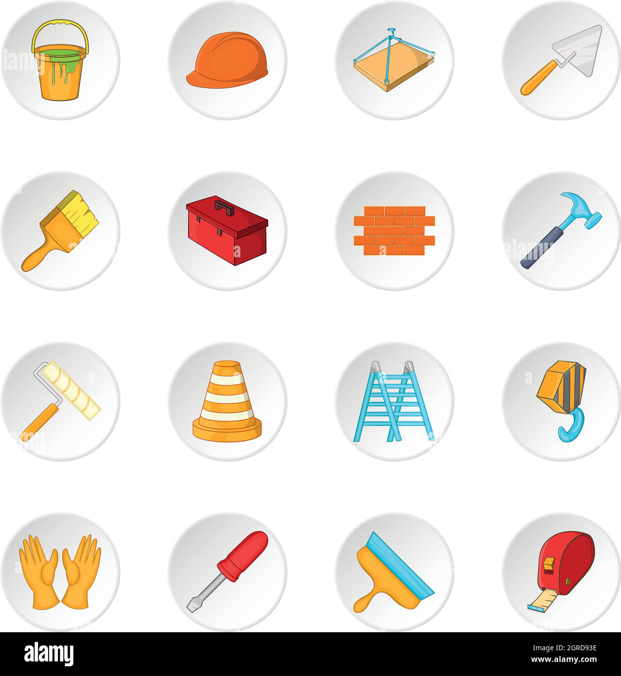 Building tools icons set, cartoon style Stock Vector Image & Art - Alamy