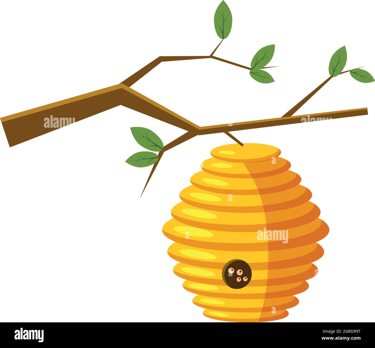 Beehive on tree icon, cartoon style Stock Vector Image & Art - Alamy