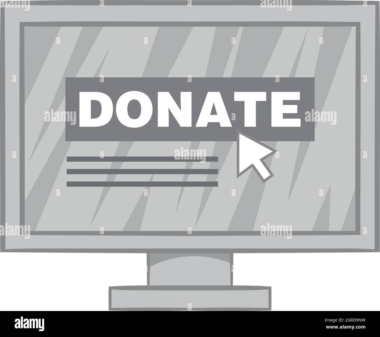 Online donation icon, black monochrome style Stock Vector Image & Art ...