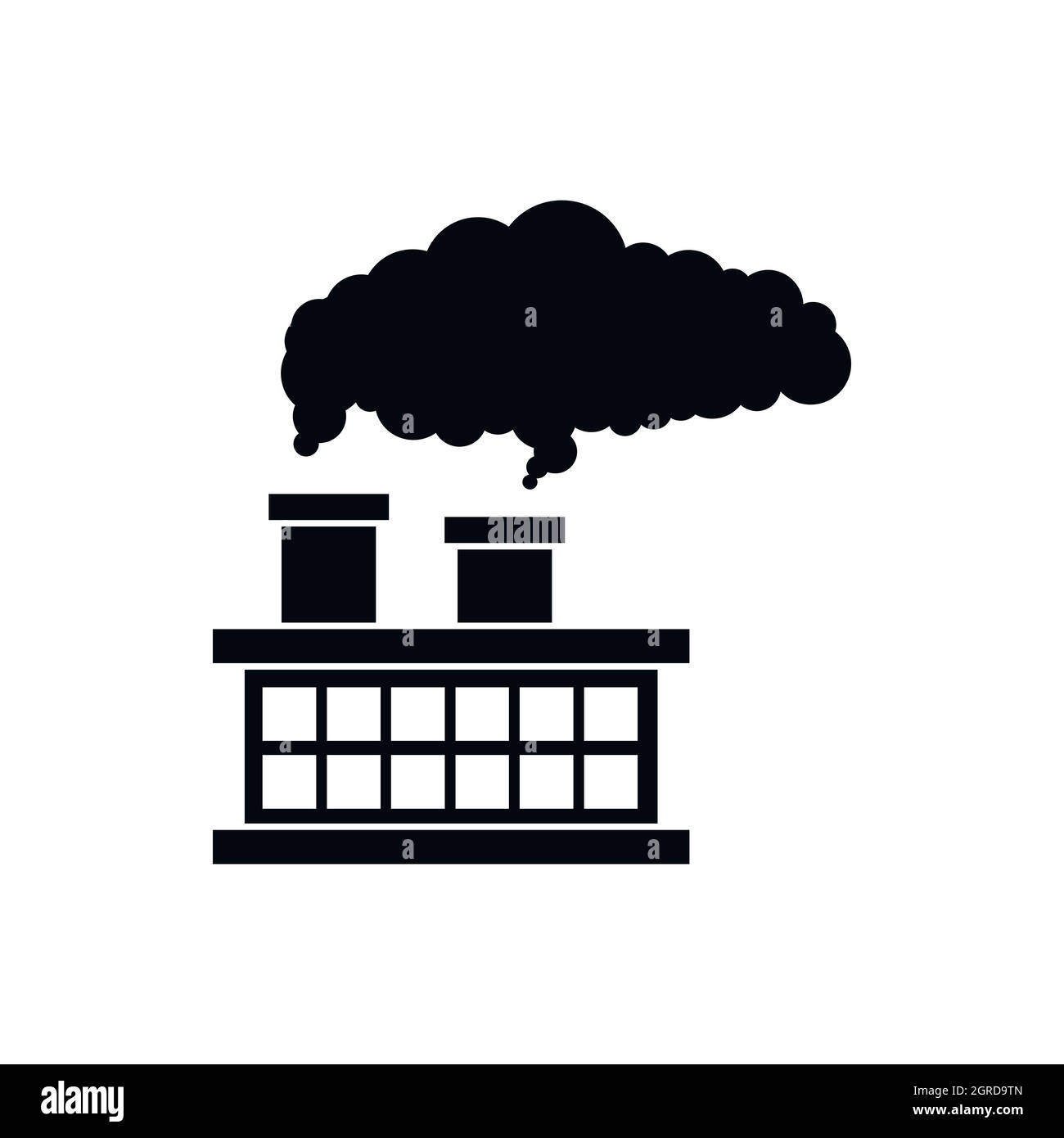 Plant pipe with smoke icon, simple style Stock Vector Image & Art - Alamy