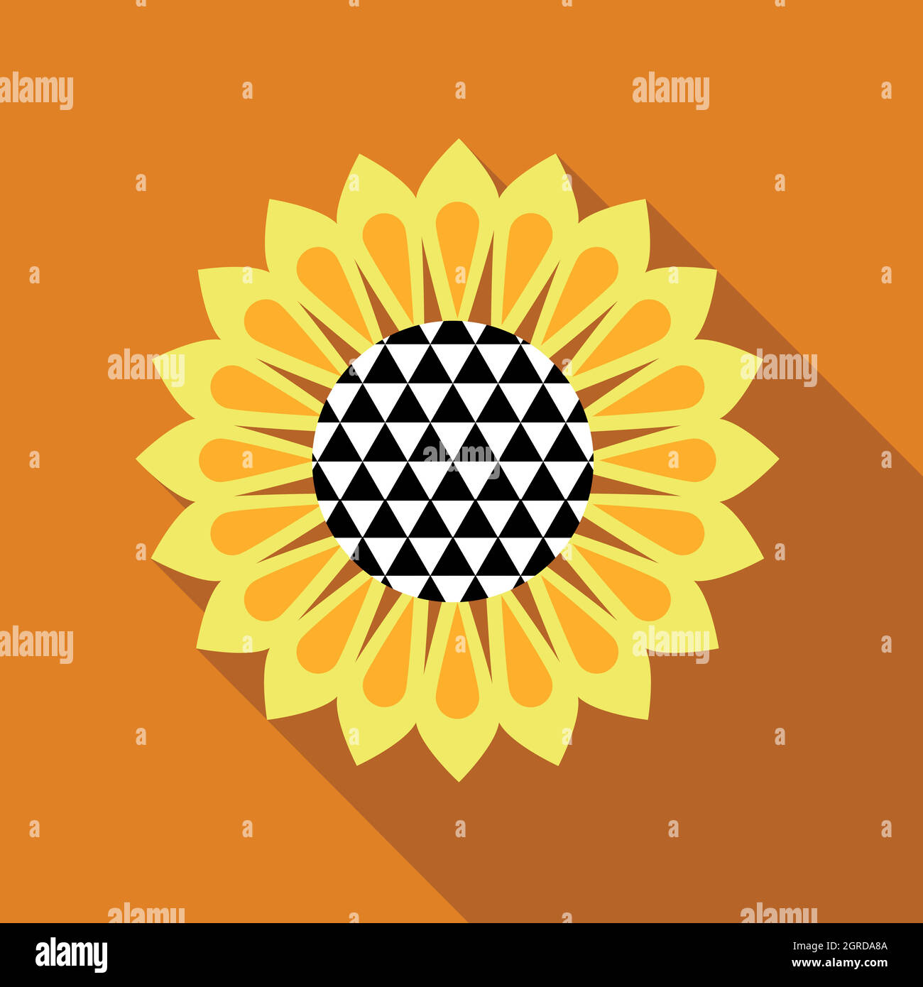 Sunflower icon, flat style Stock Vector Image & Art - Alamy