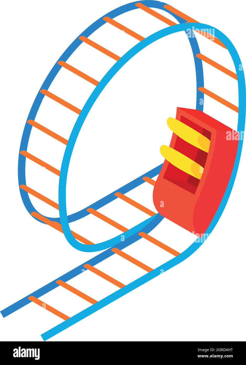 Roller Coaster Loop Cartoon