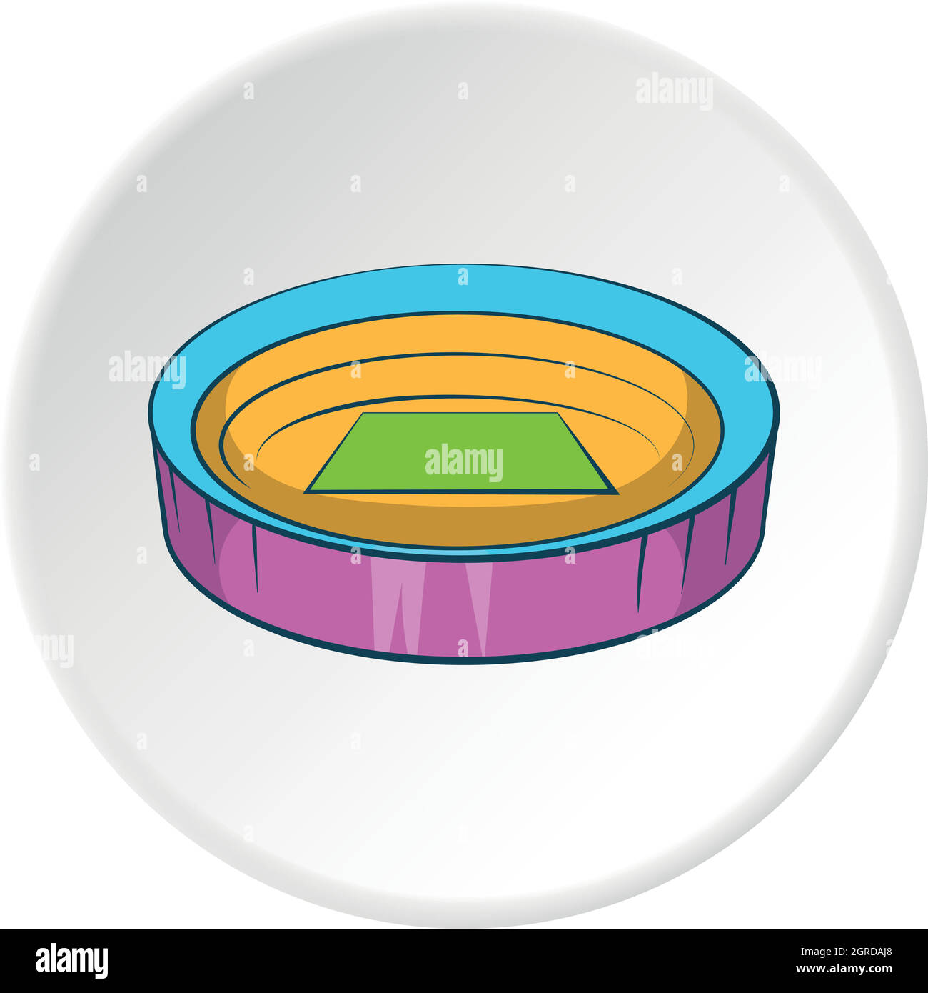 Large round stadium icon, cartoon style Stock Vector Image & Art - Alamy