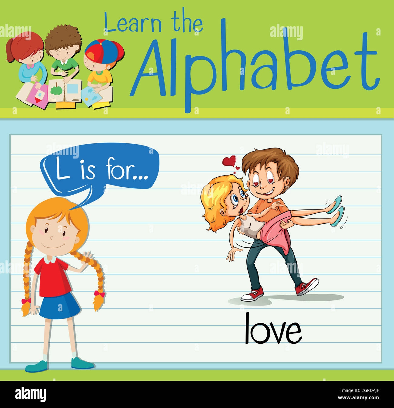 Flashcard letter L is for love Stock Vector Image & Art - Alamy