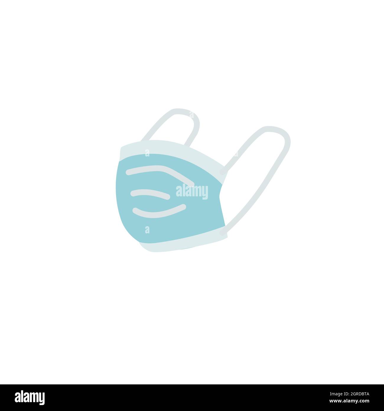 Flat cartoon face mask,coronavirus prevention vector illustration ...