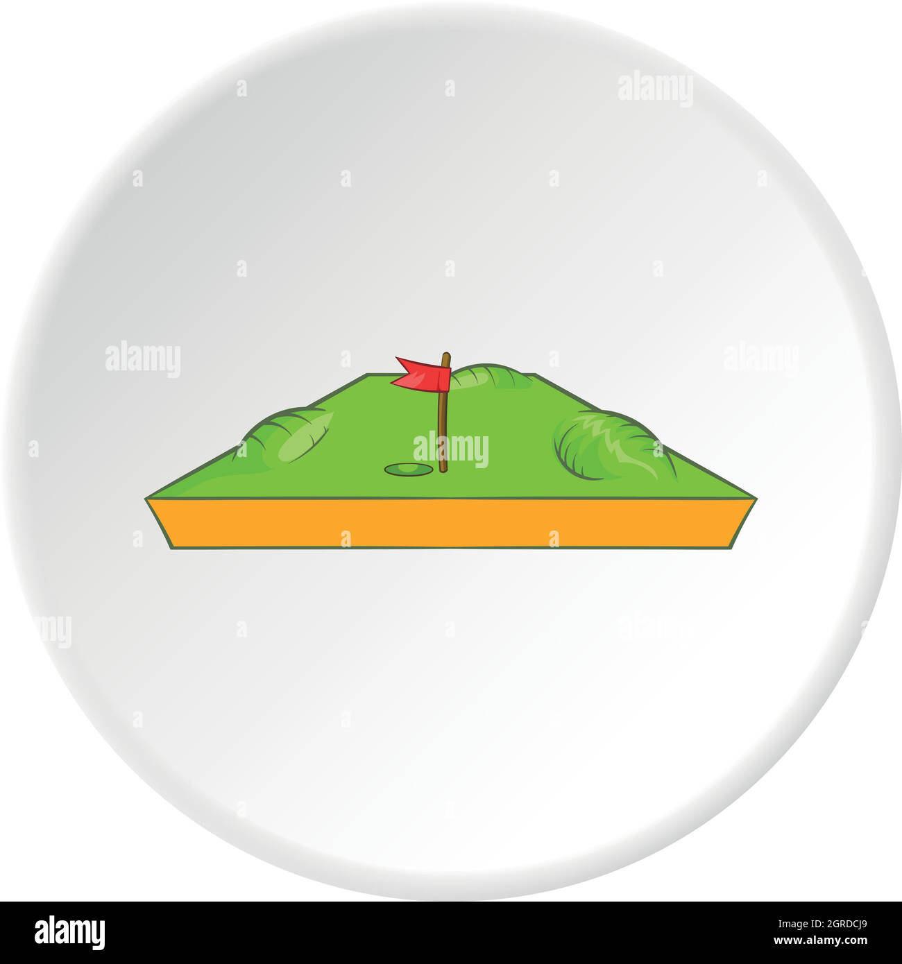 Golf course icon, cartoon style Stock Vector Image & Art - Alamy