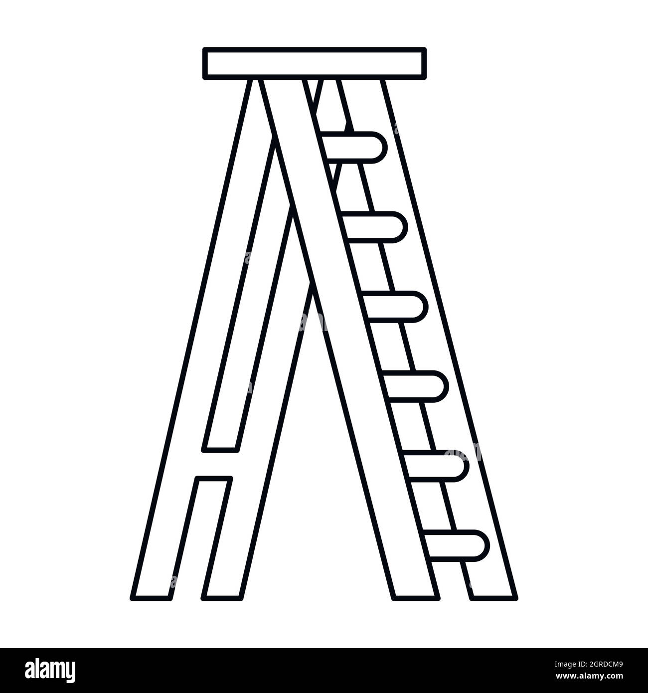 Stairway up icon line Stock Vector Images - Alamy