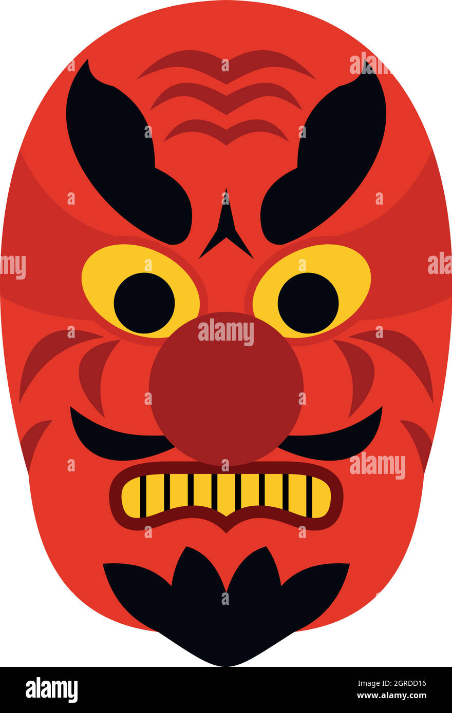 Hannya mask icon, flat style Stock Vector Image & Art - Alamy