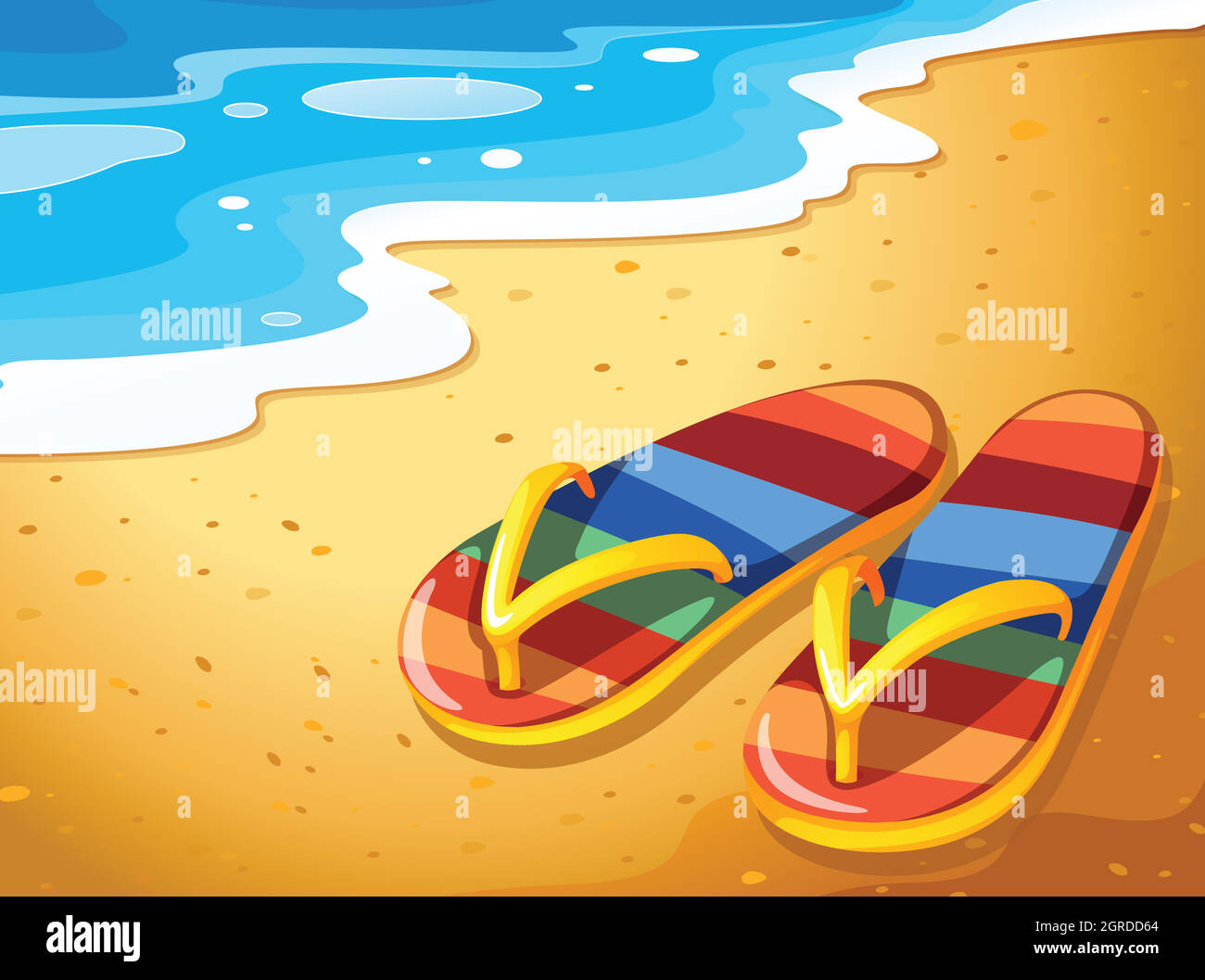 Foot at beach Stock Vector Images - Alamy