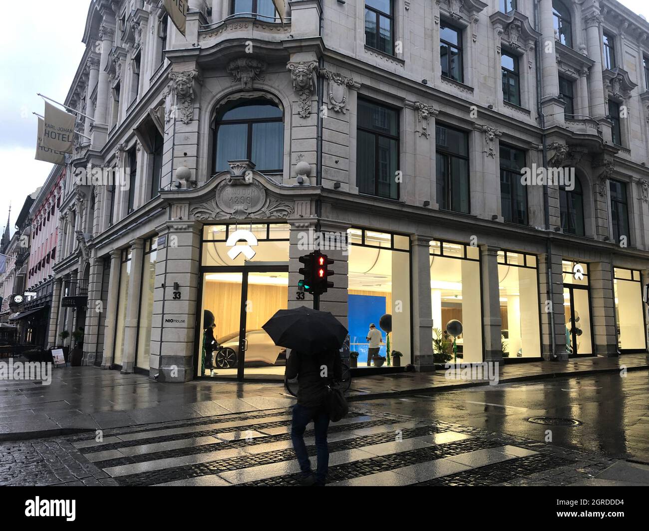 Oslo. 30th Sep, 2021. Photo taken on Sept. 30, 2021 shows the NIO House ...