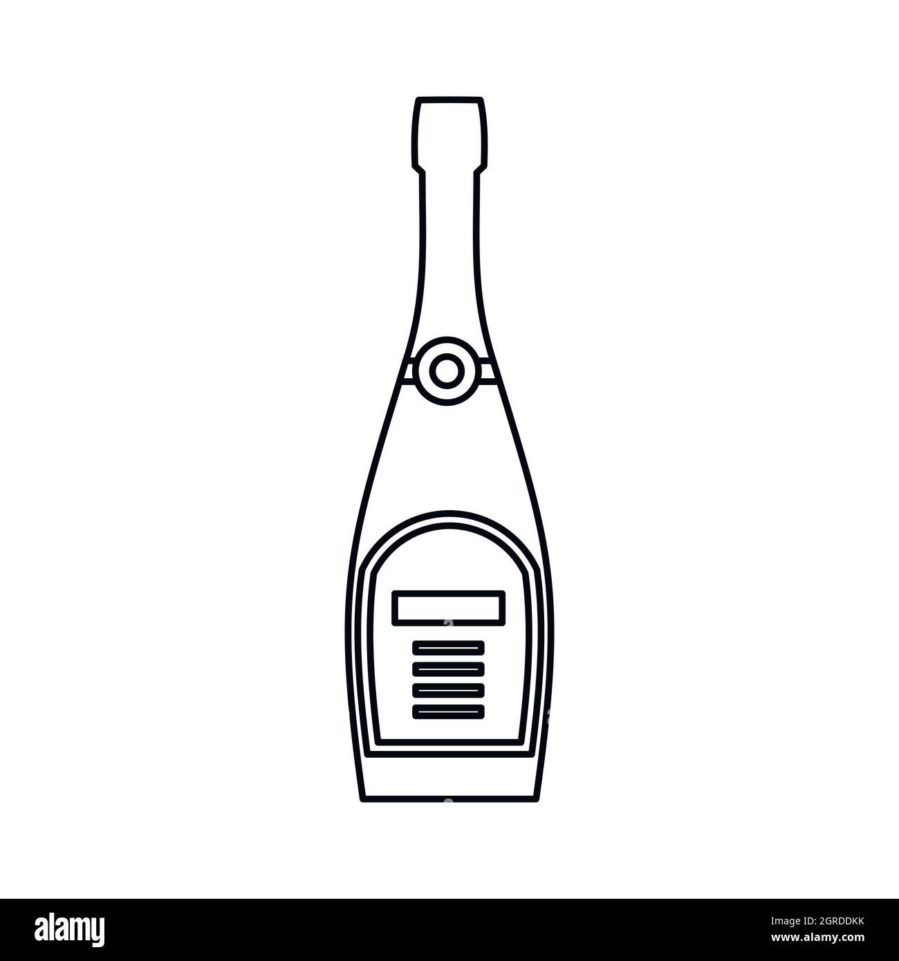 Champagne bottle icon, outline style Stock Vector Image & Art - Alamy