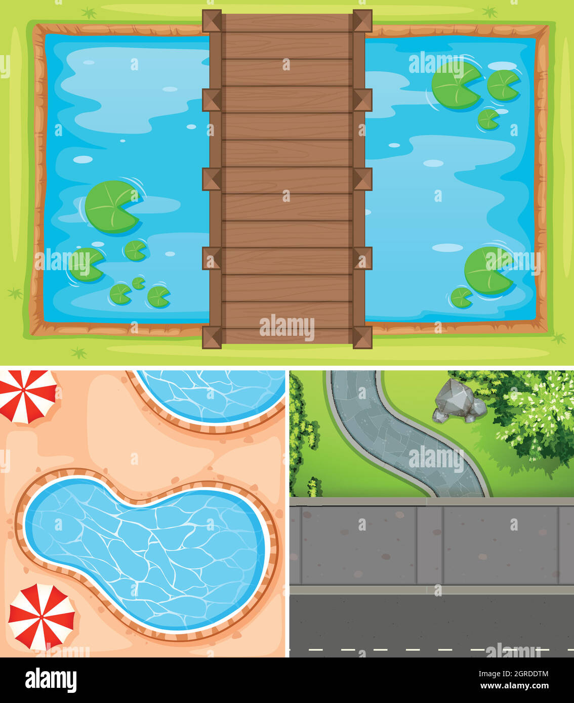 Top of the bridge Stock Vector Images - Alamy