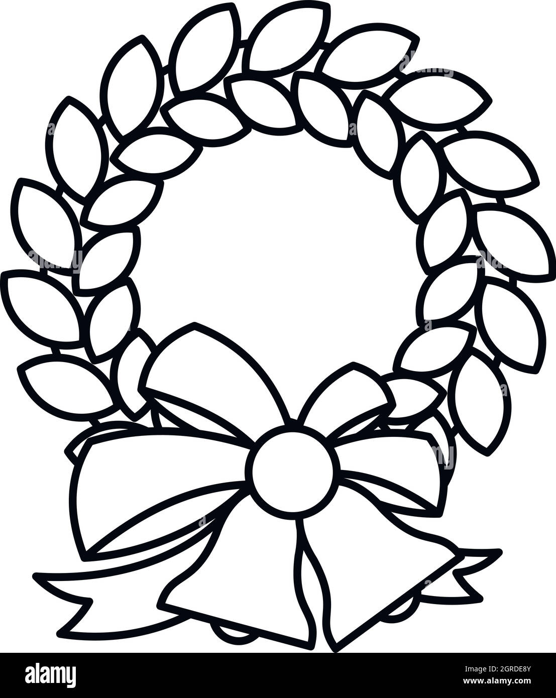 Christmas Wreath Outline
