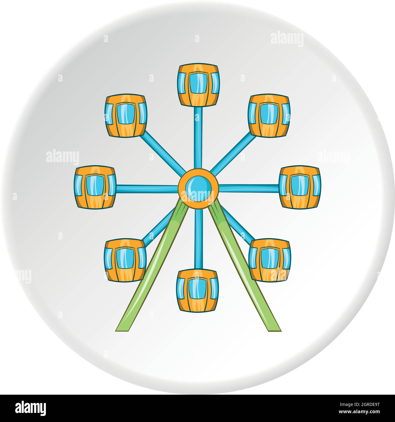 Ferris wheel icon, cartoon style Stock Vector Image & Art - Alamy