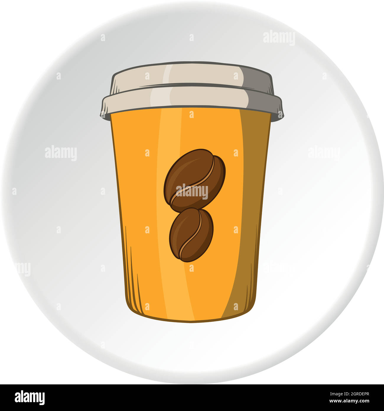 Coffee cup yellow Stock Vector Images - Alamy