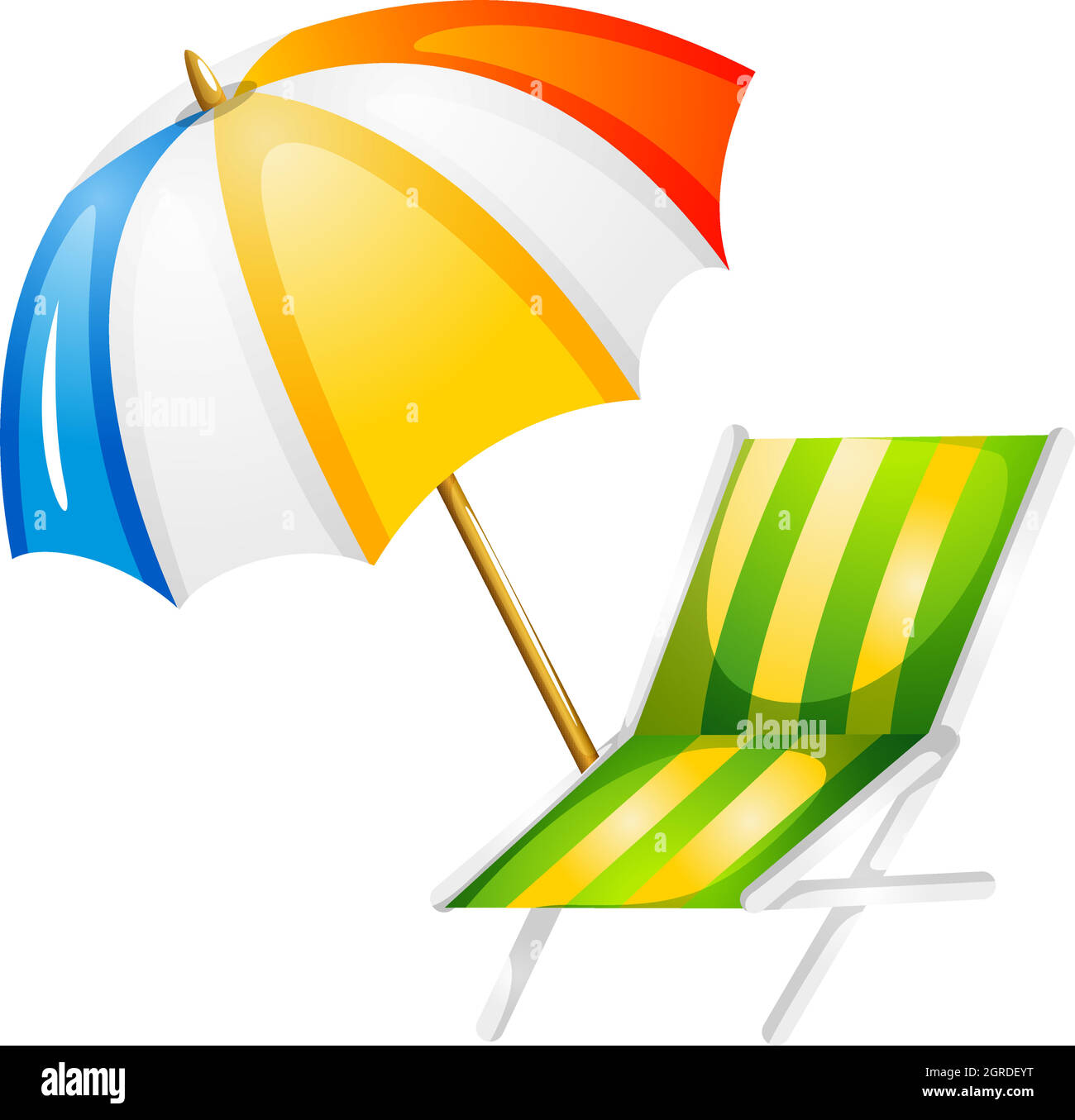 A beach bed and umbrella Stock Vector Image & Art - Alamy