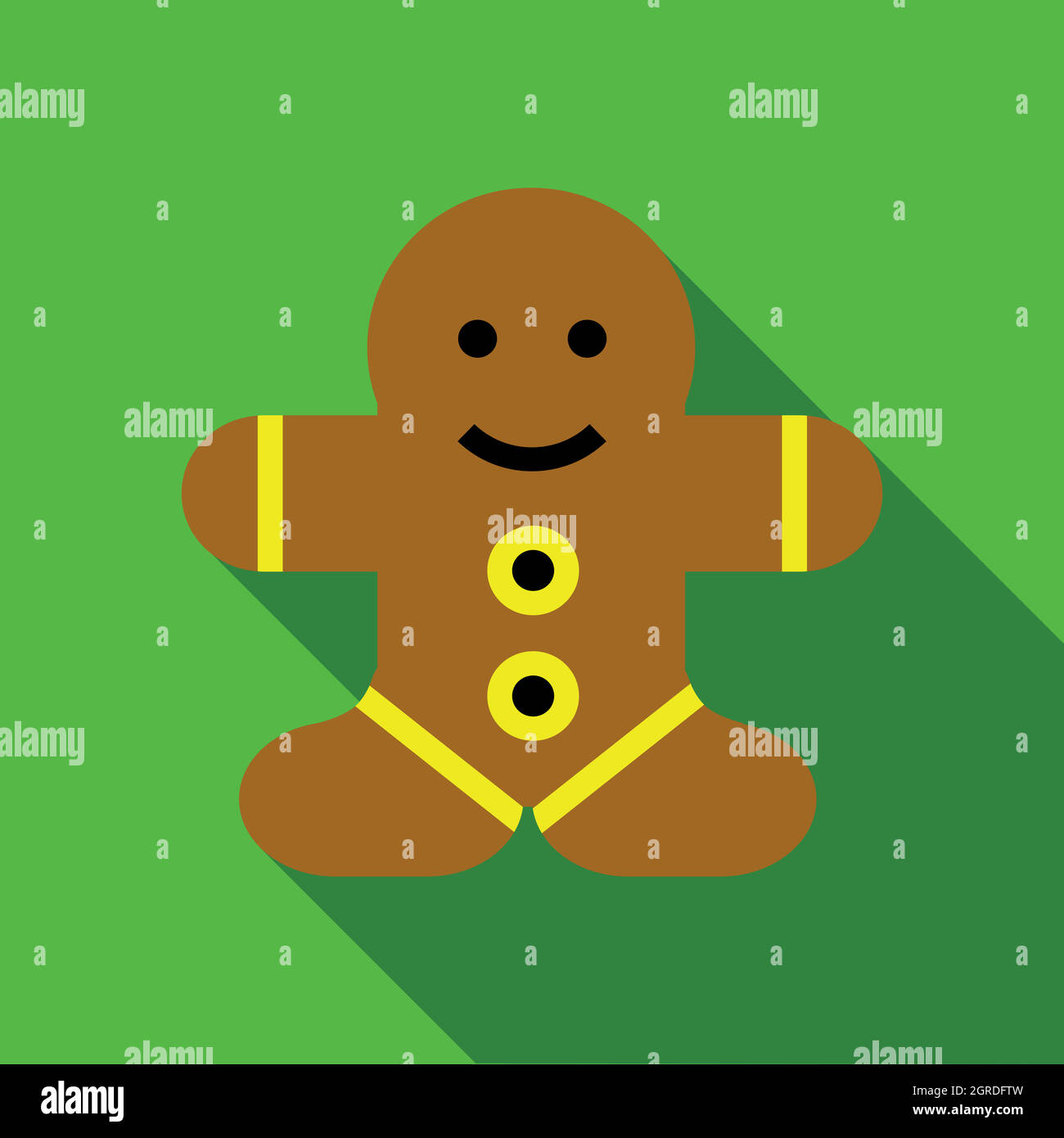 Gingerbread man icon, flat style Stock Vector Image & Art - Alamy