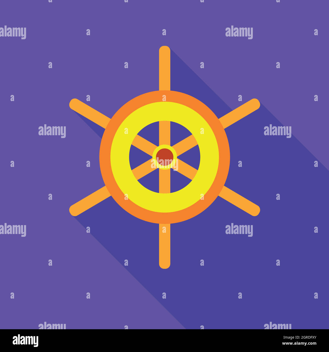 Wheel of ship icon, flat style Stock Vector Image & Art - Alamy