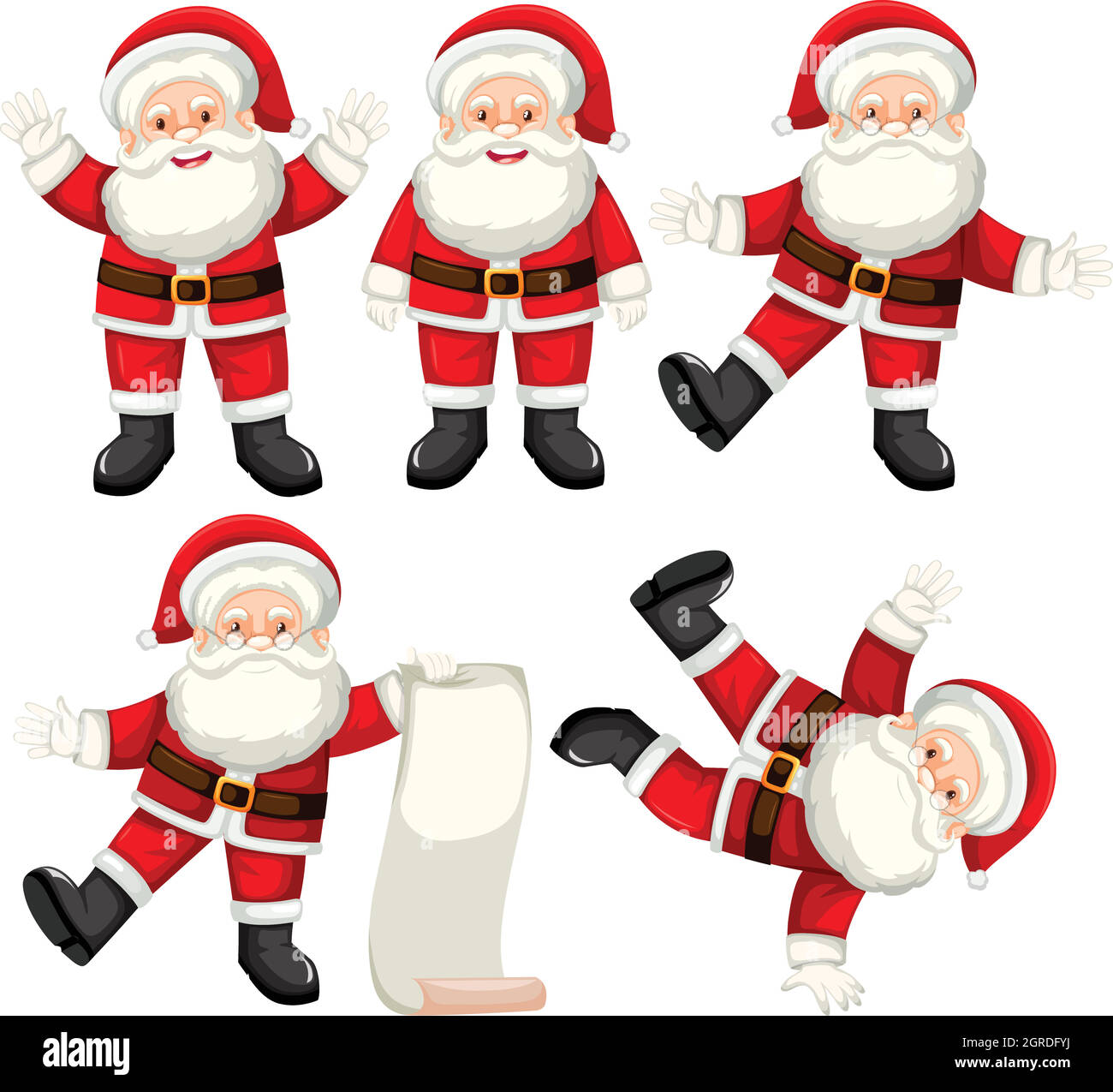 Set of santa claus character Stock Vector Image & Art - Alamy