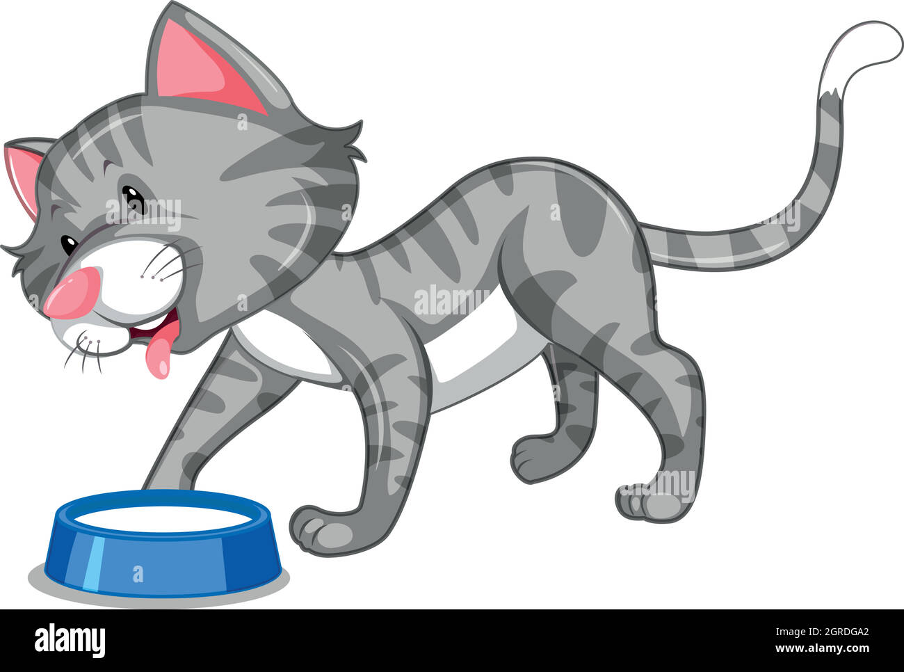 A kitten eating food Stock Vector Image & Art - Alamy