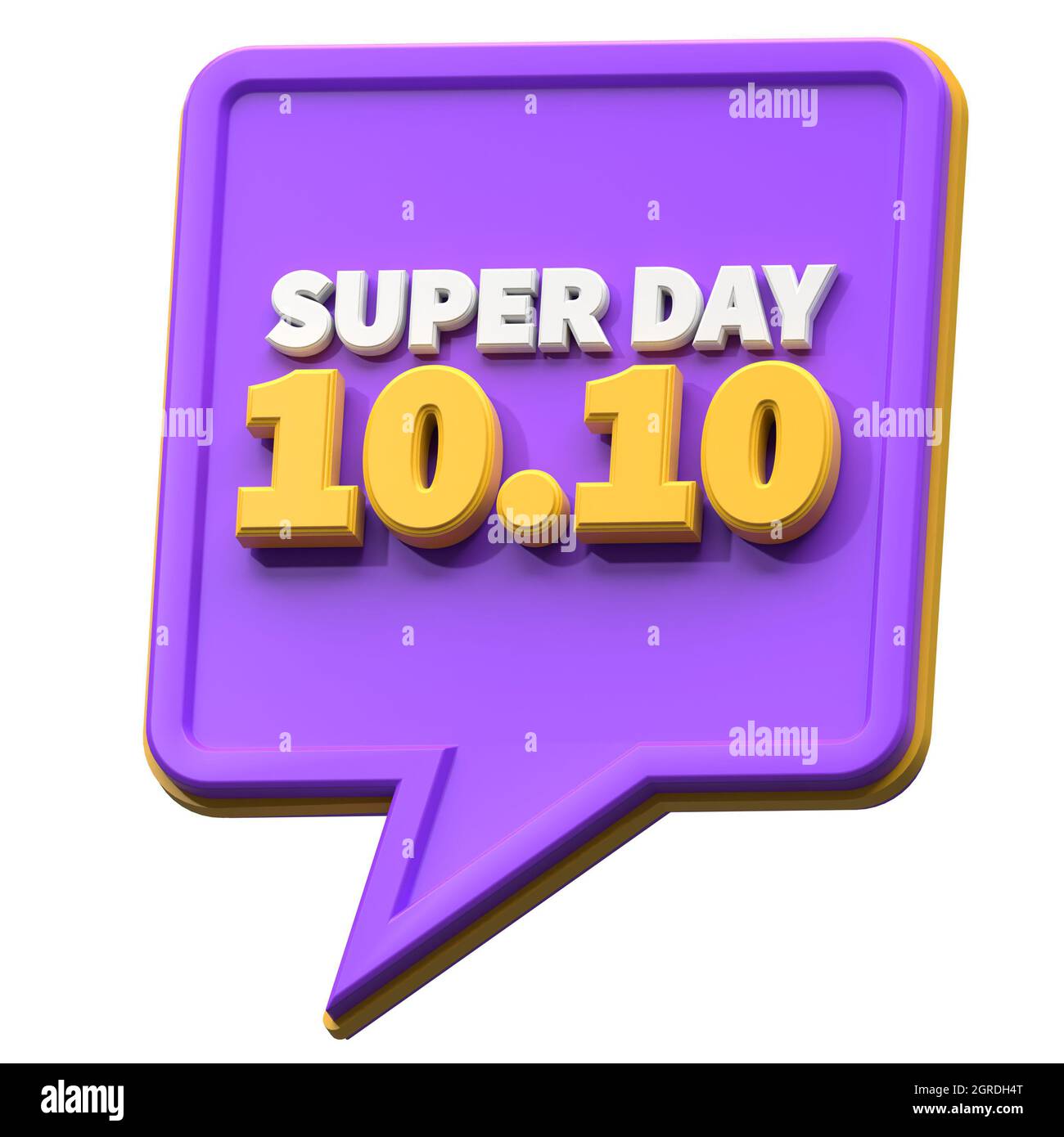 3d render super day 10.10 discount isolated. useful for e-commerce and ...