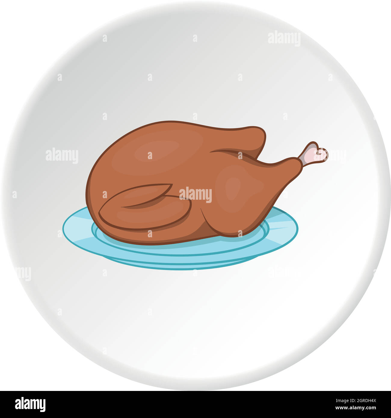 Fresh fried chicken leg Stock Vector Images - Alamy