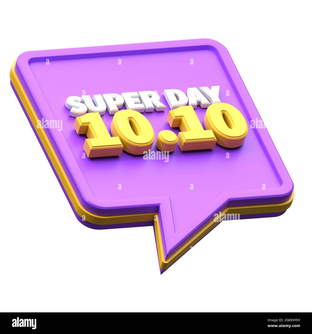 3d render super day 10.10 discount isolated. useful for e-commerce and ...